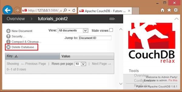 👉 CouchDB - Eliminar base de datos - Tutoriales y Cursos Gratuitos