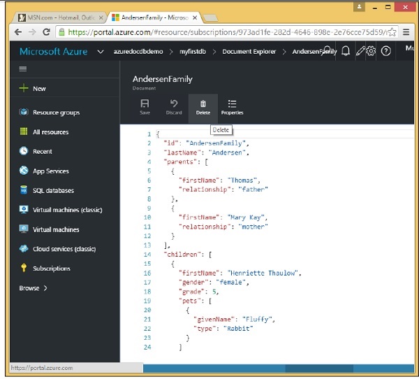 👉 DocumentDB - Eliminar documento - Tutoriales y Cursos Gratuitos